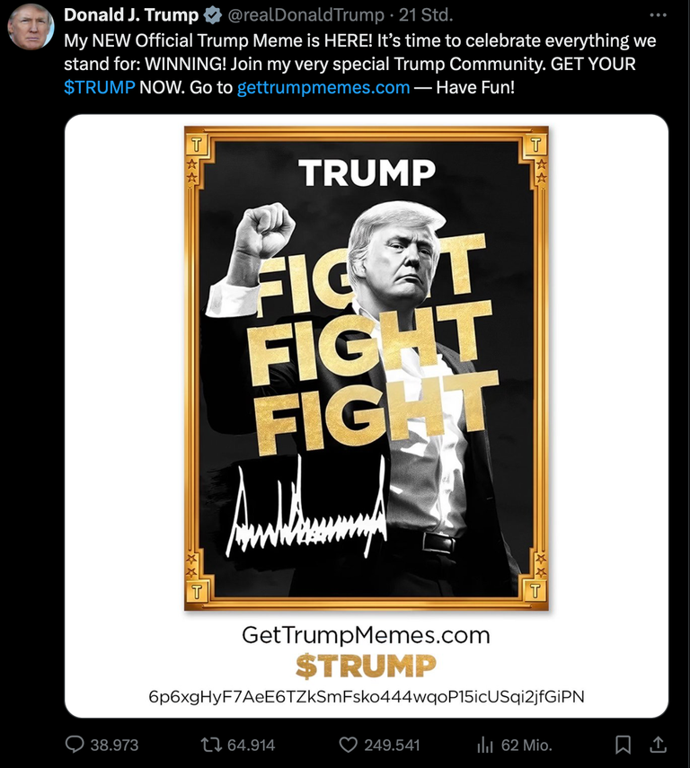 OFFICIAL TRUMP Coin kaufen? Erfahre wie es geht